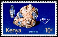 Gem, Rock, and Mineral Postage Stamps From Kenya